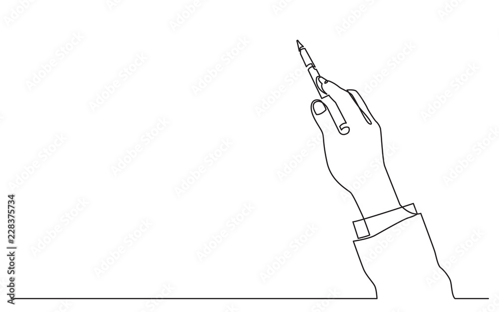 Hand Pointing Line Drawing