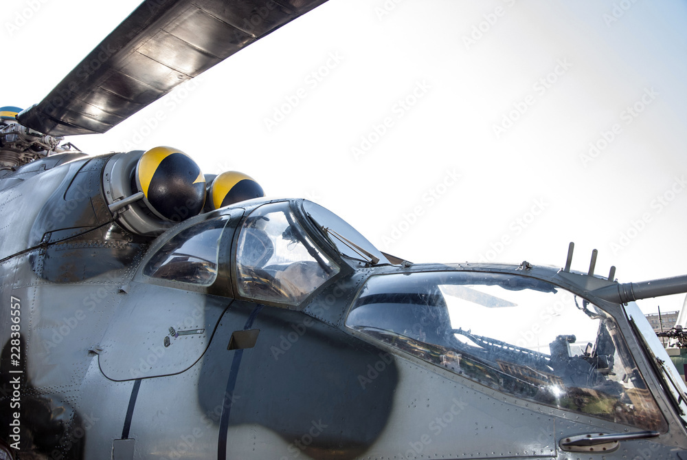 Military helicopter cockpit outside view Stock Photo | Adobe Stock