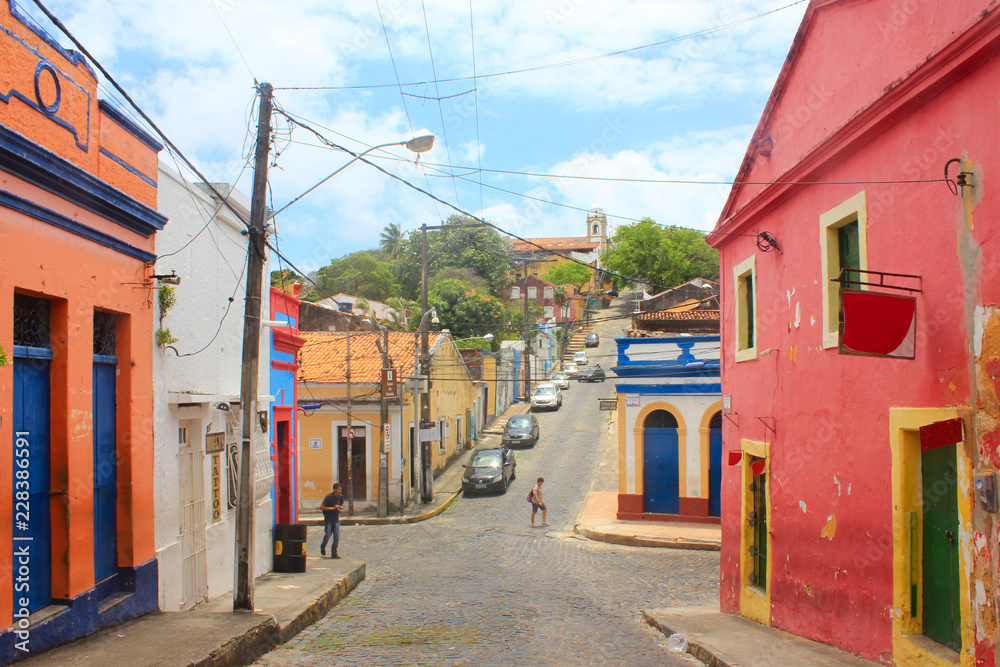 Quatro Cantos, famous corner in Olinda, Pernambuco Stock Photo | Adobe ...