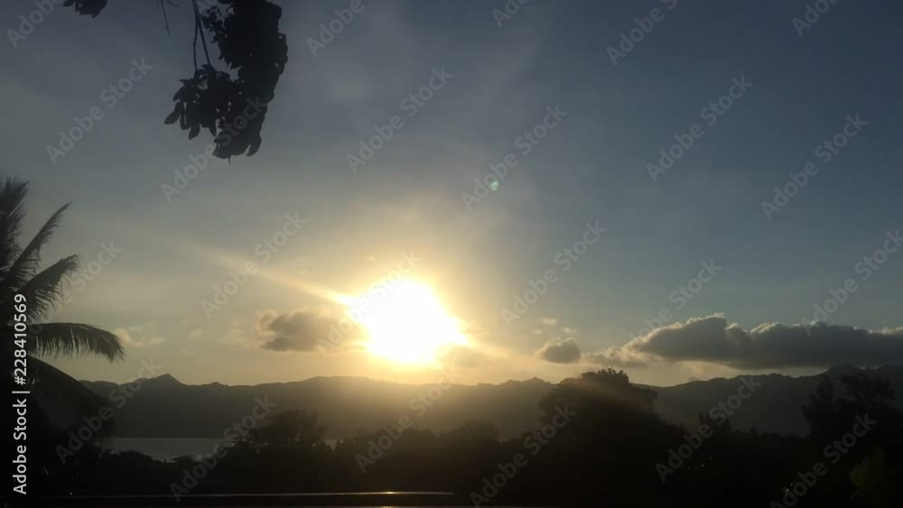 Sunset Timelapse in the philippines with clear blue sky, clouds ...