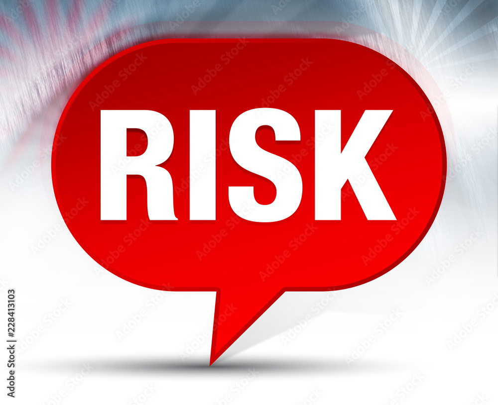 Risk Red Bubble Background Stock Illustration | Adobe Stock