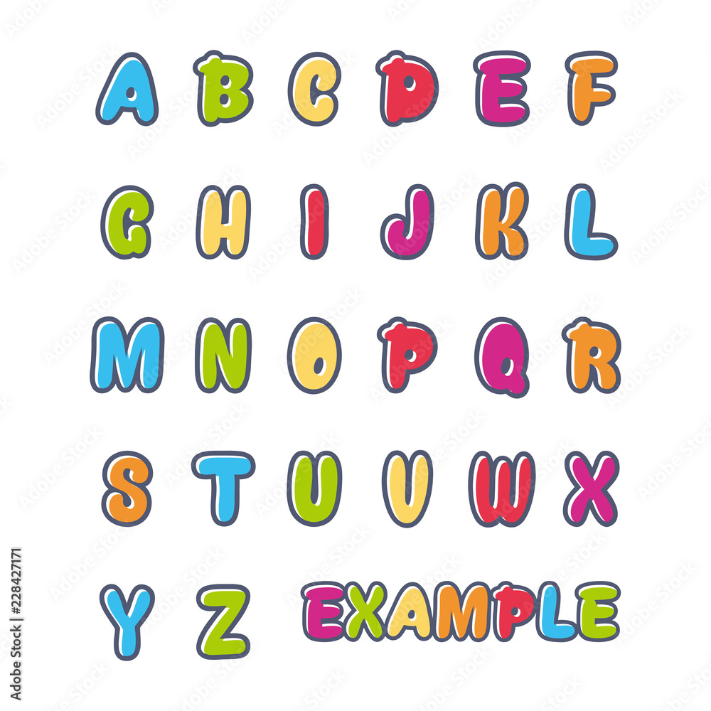 logo vector initials, funny, for children Stock Vector | Adobe Stock