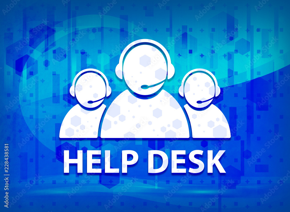 Help desk (customer care team icon) midnight blue prime background ...