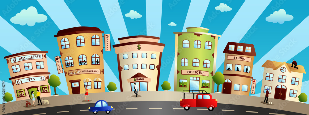 City Place Cartoon