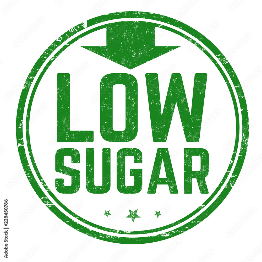 Low sugar sign or stamp Stock Vector | Adobe Stock