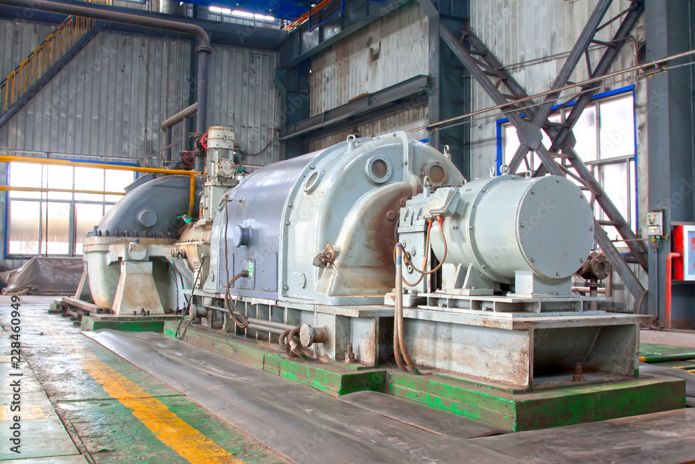 Blast furnace gas residual pressure turbine generator set - TRT, in a ...
