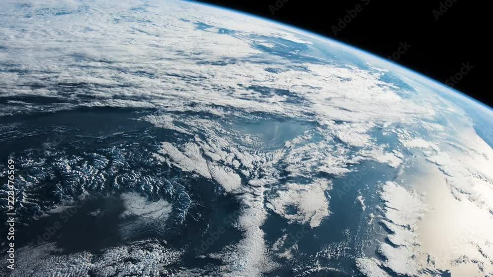 Beautiful Cloudy Planet Earth seen from space. Retouched and color ...