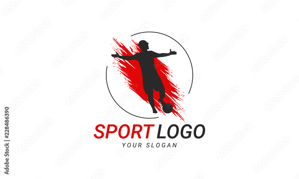 Football Logo. Aggressive logo design template for a sport team. Stock ...