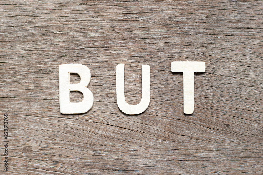 Alphabet letter in word but on wood background Stock Photo | Adobe Stock