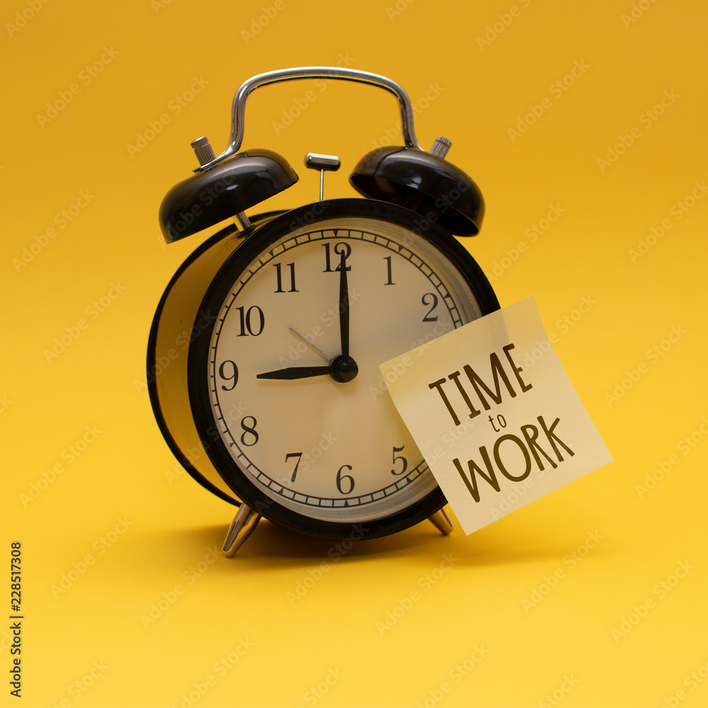 Time to work 9:00 Stock Illustration | Adobe Stock
