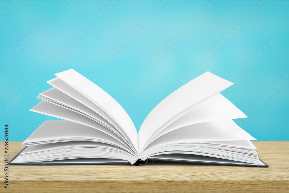 Open book isolated on background Stock Photo | Adobe Stock