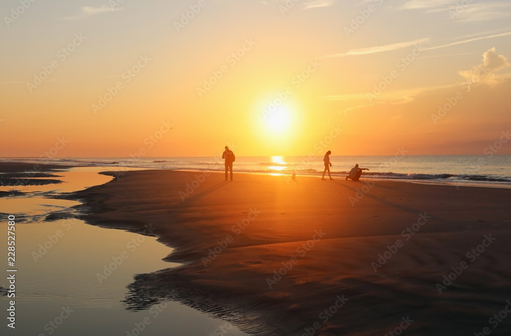 Beautiful sunrise over the ocean nature background.Southern marine ...