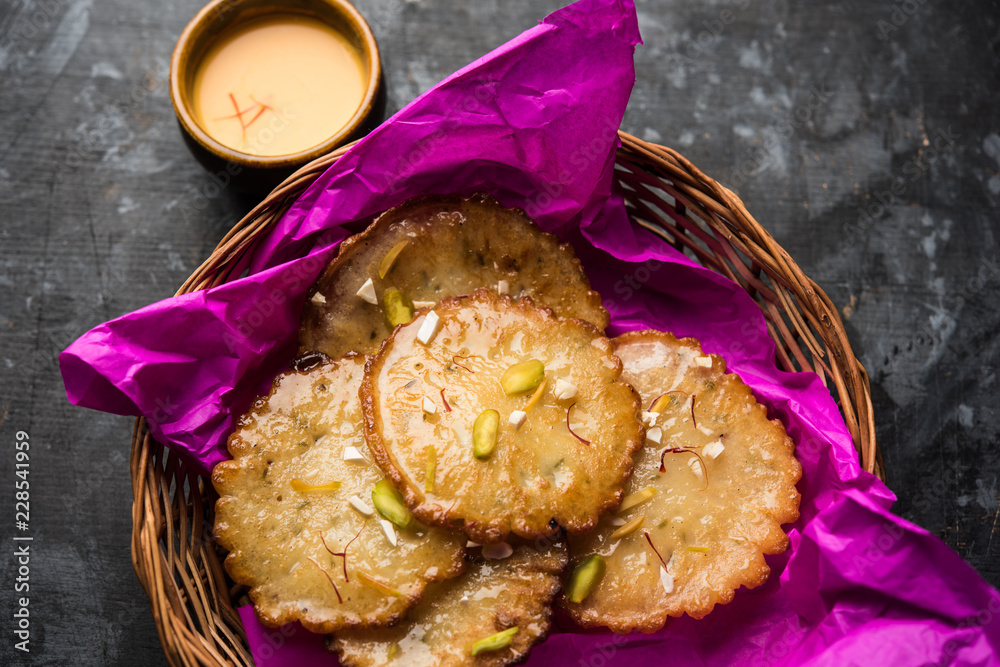 Malpua sweet - Traditional Indian dessert or pancake for festivals ...