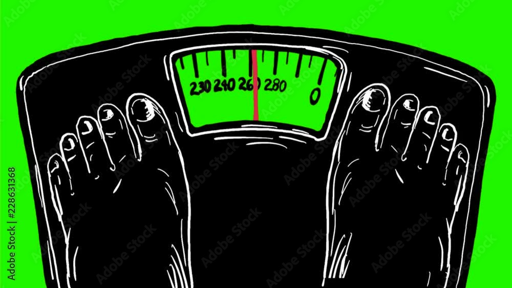 2d Animation motion graphics showing a drawing of a fat obese feet on ...
