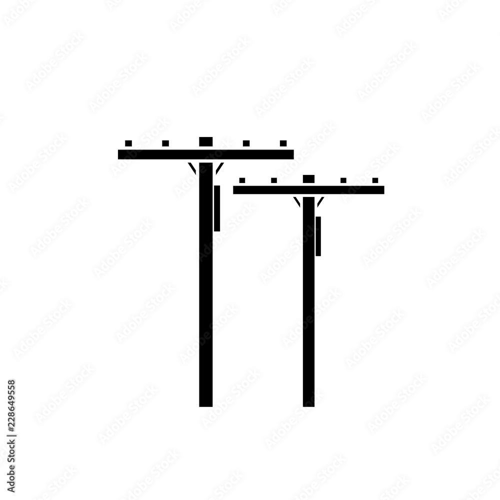 Power pole icon. Clipart image isolated on white background เวกเตอร์ ...