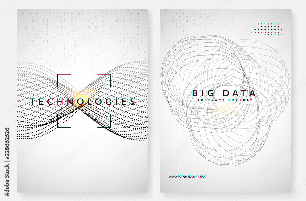 Quantum computing background. Technology for big data, visualization ...