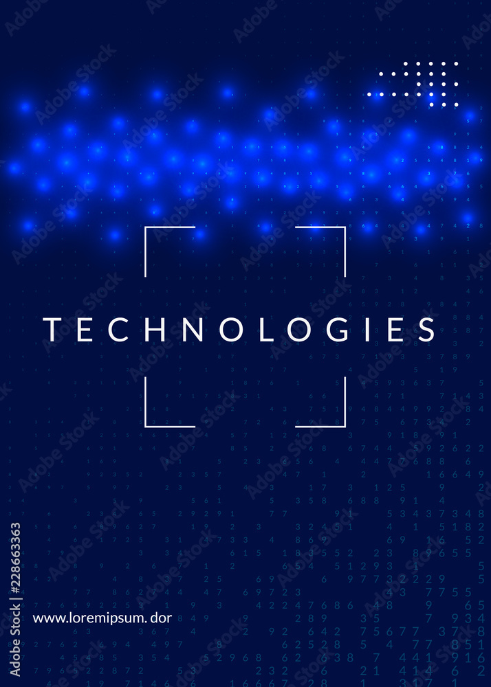 Artificial intelligence background. Technology for big data ...