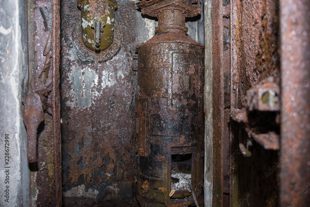 An abandoned bunker, an old military pillbox, an infantry weapon ...
