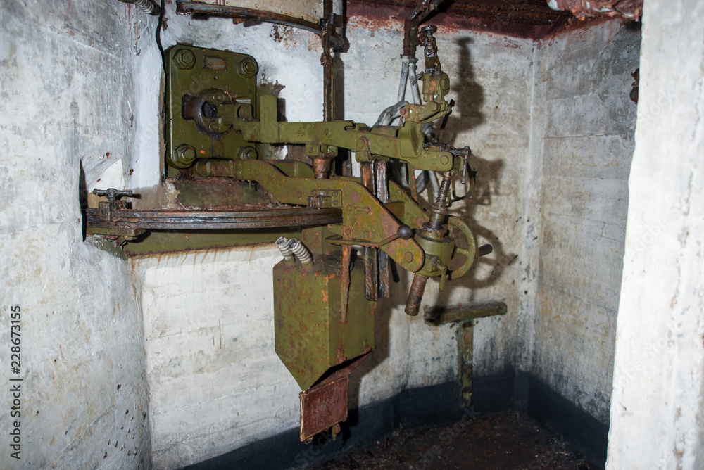 An abandoned bunker, an old military pillbox, an infantry weapon ...