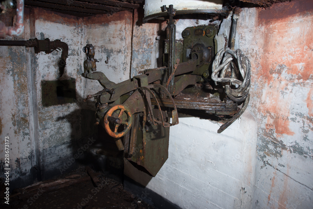 An abandoned bunker, an old military pillbox, an infantry weapon ...