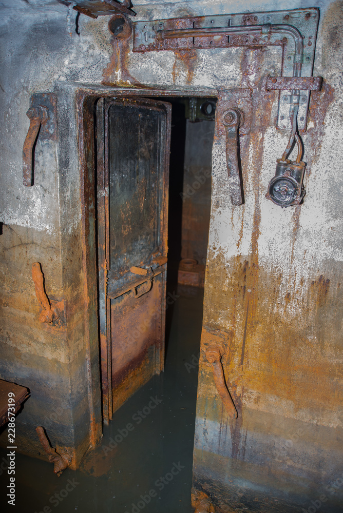 An abandoned bunker, an old military pillbox, an infantry weapon ...