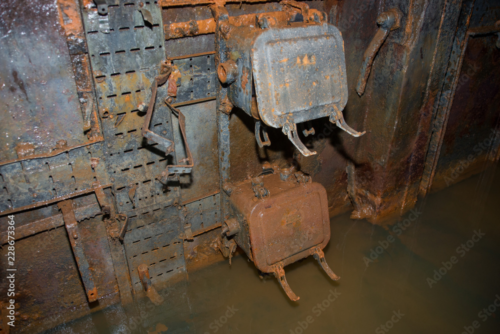 An abandoned bunker, an old military pillbox, an infantry weapon ...