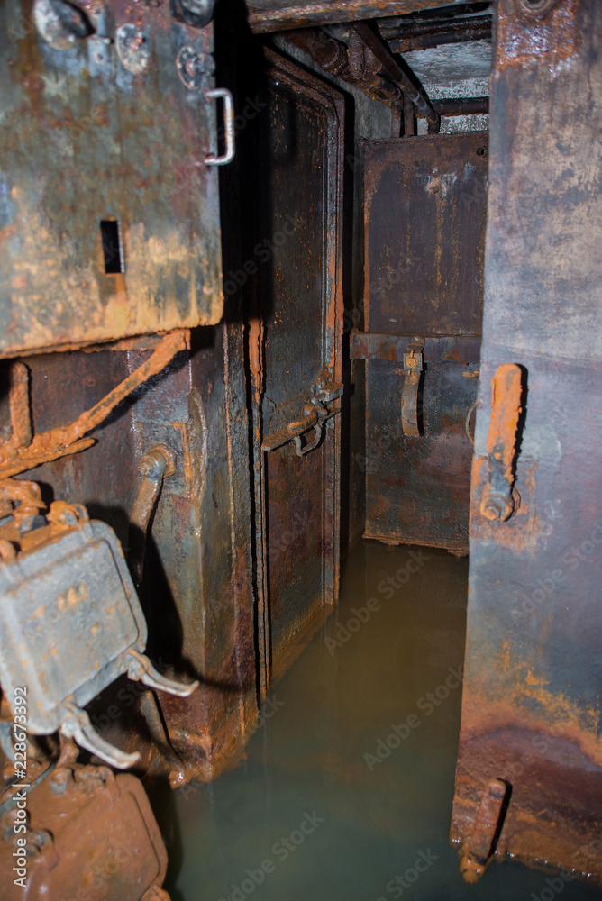 An abandoned bunker, an old military pillbox, an infantry weapon ...