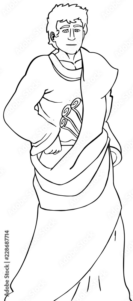 Young Man Coloring Page