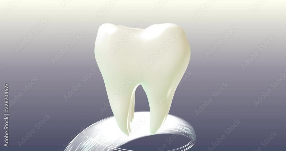 Stockvideon Tooth whitening process. Dental care 3D animation for ...