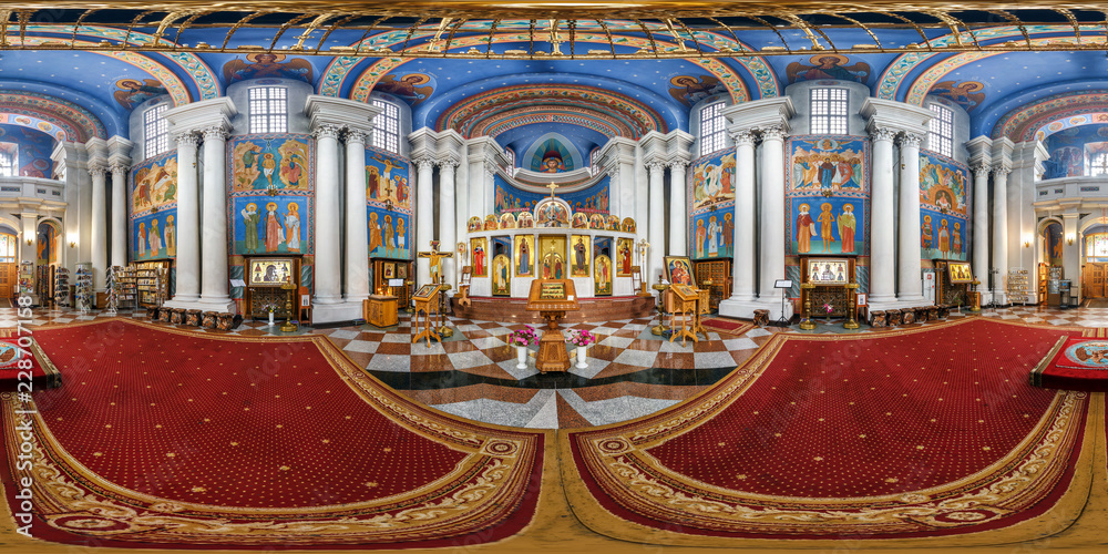 Full seamless panorama 360 angle degrees view inside interior of ...