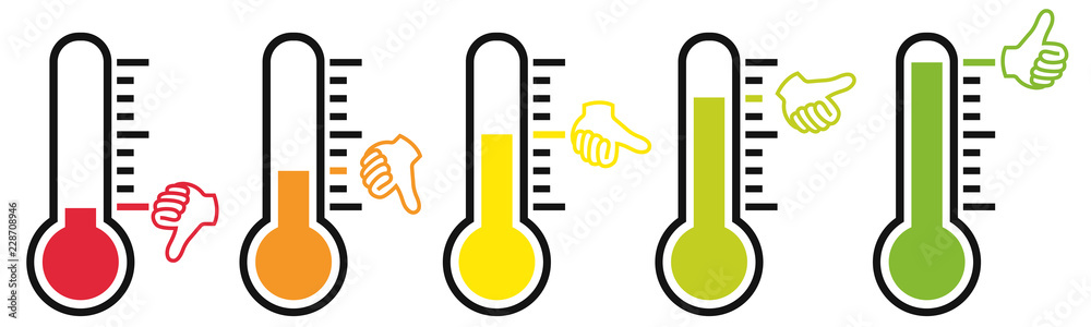 Daumen Barometer / Stimmung / Meinung / Bewertung / Gut / Schlecht ...