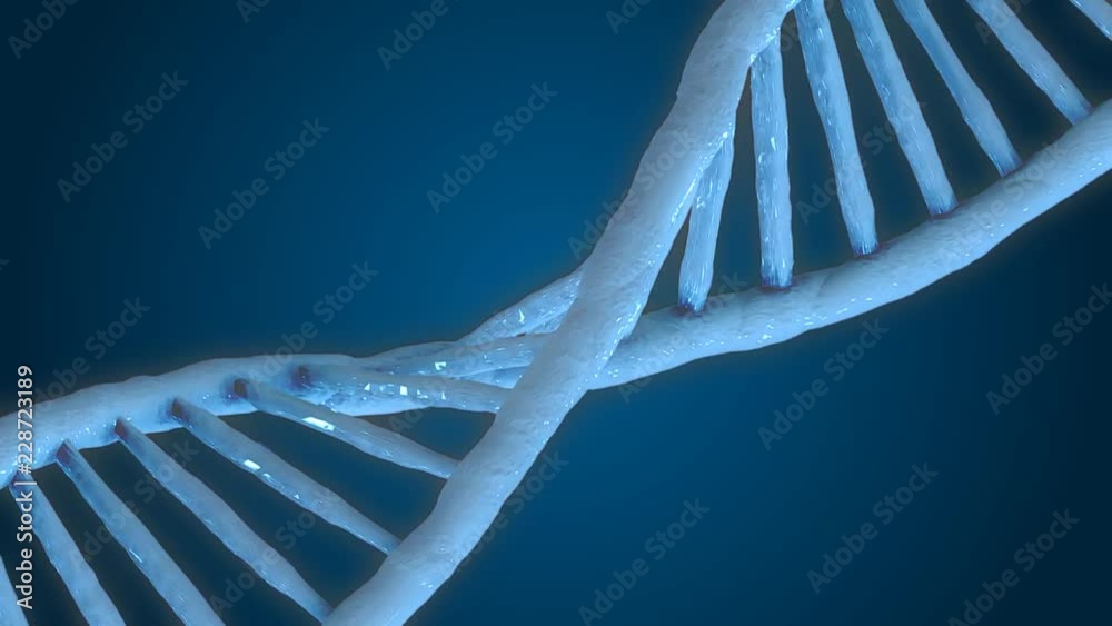 Rotating DNA Motion Video with Scientific Background. Rotating DNA with ...