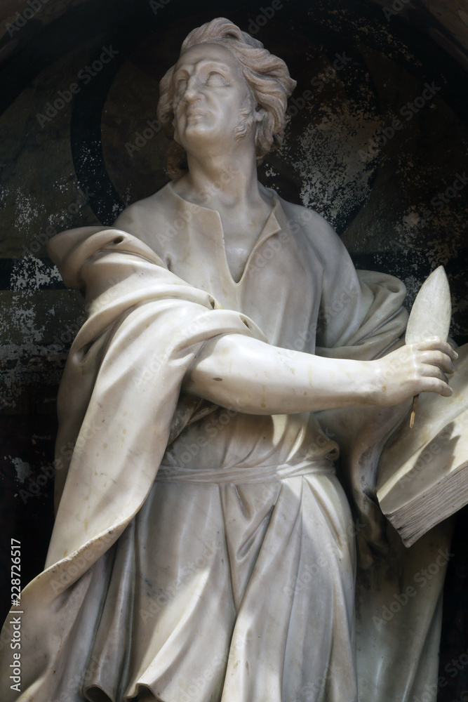 Saint Luke the Evangelist, statue in Zagreb cathedral dedicated to the ...