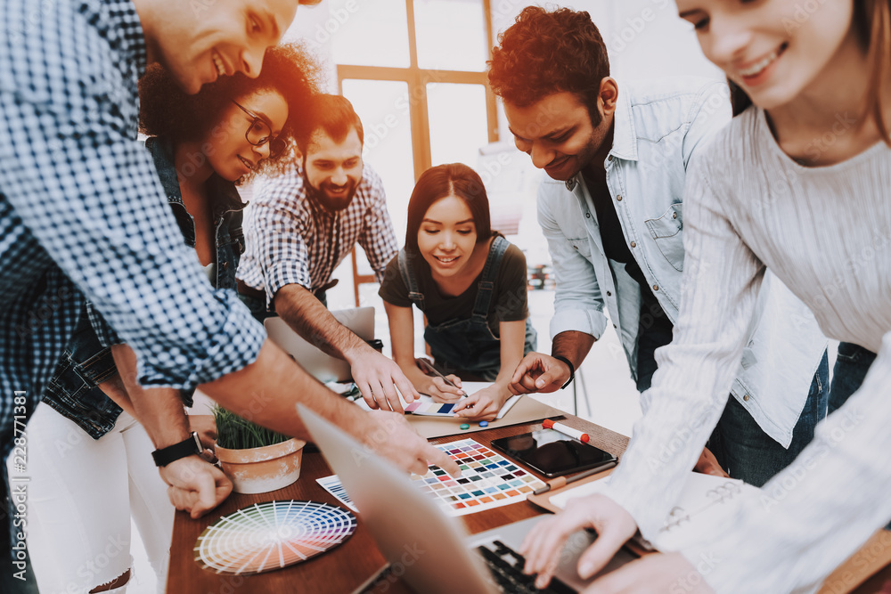 Choose Colors for Design. Teamwork. Look. Studio. Stock Photo | Adobe Stock