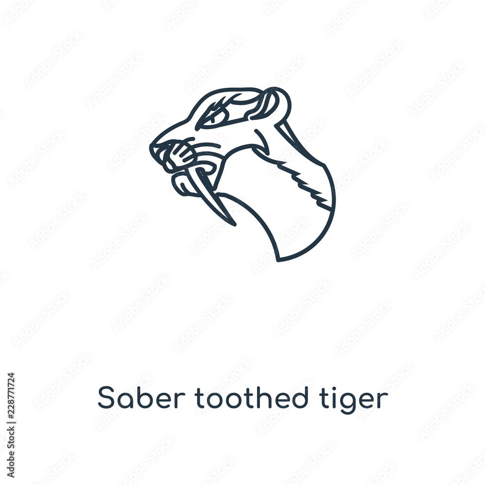 saber toothed tiger icon vector Stock Vector | Adobe Stock