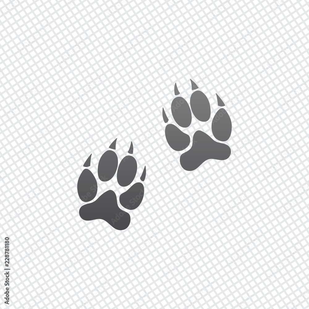 animal tracks icon. On grid background Stock Vector | Adobe Stock