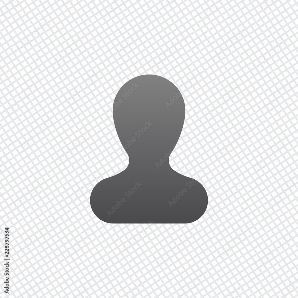 Simple silhouette of man. On grid background Stock Vector | Adobe Stock