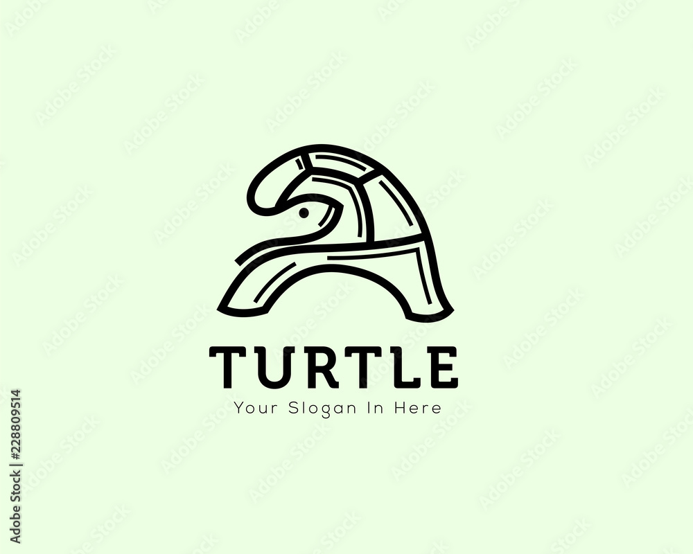 stand turtle line art logo, turtle logo design inspiration Stock Vector ...