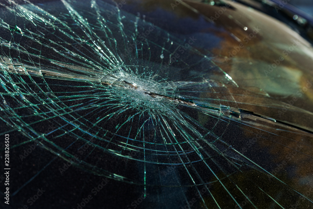 Foto Stock Terrible dangerous car after a fatal accident. Broken ...