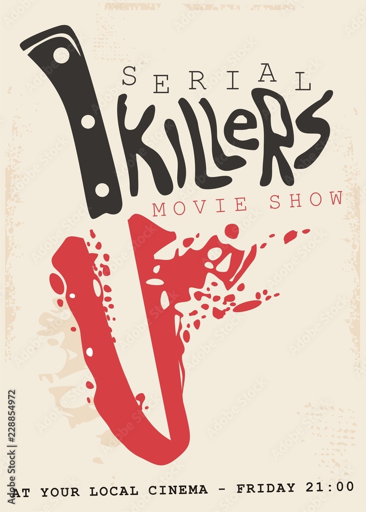 Poster Retro poster design concept for serial killers movie show – Wall ...