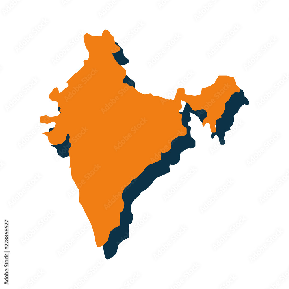 indian map landmark on white background Stock Vector | Adobe Stock