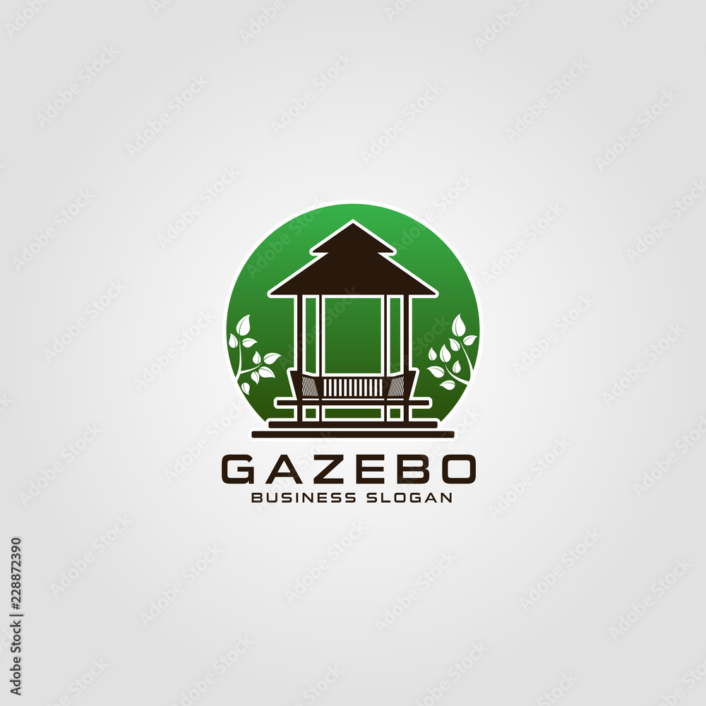 Gazebo Logo template Stock Vector | Adobe Stock