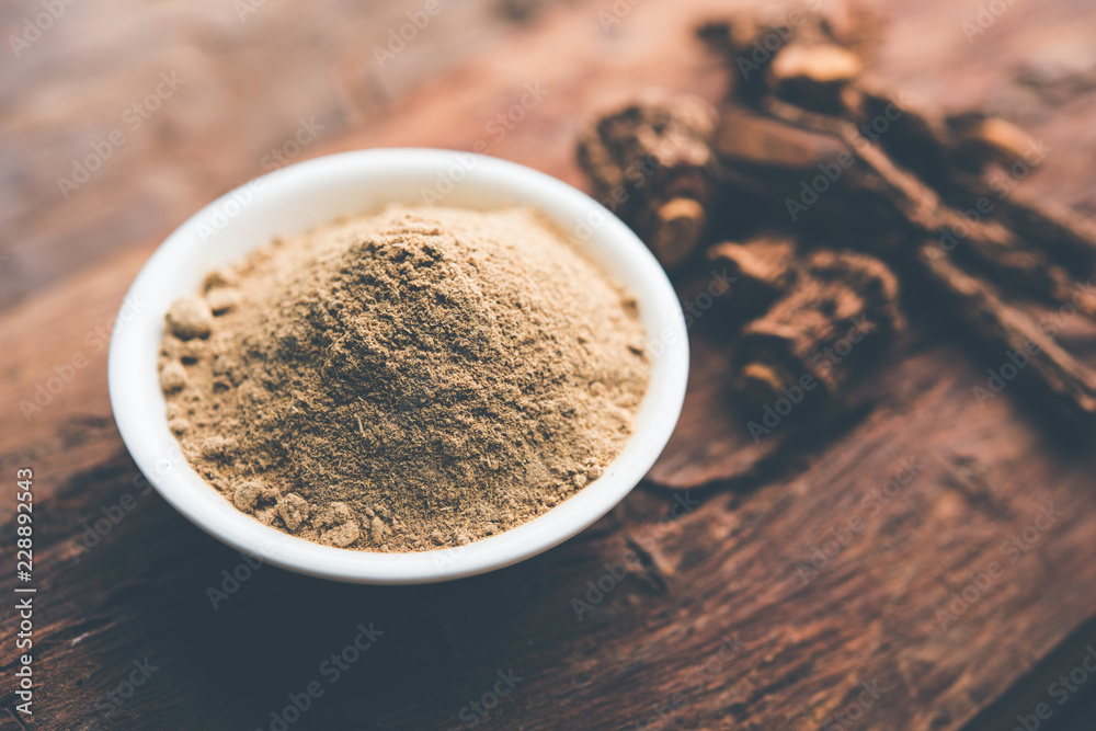 Hemidesmus indicus also known as Ananthamoola or Naruneendi or Nannari ...