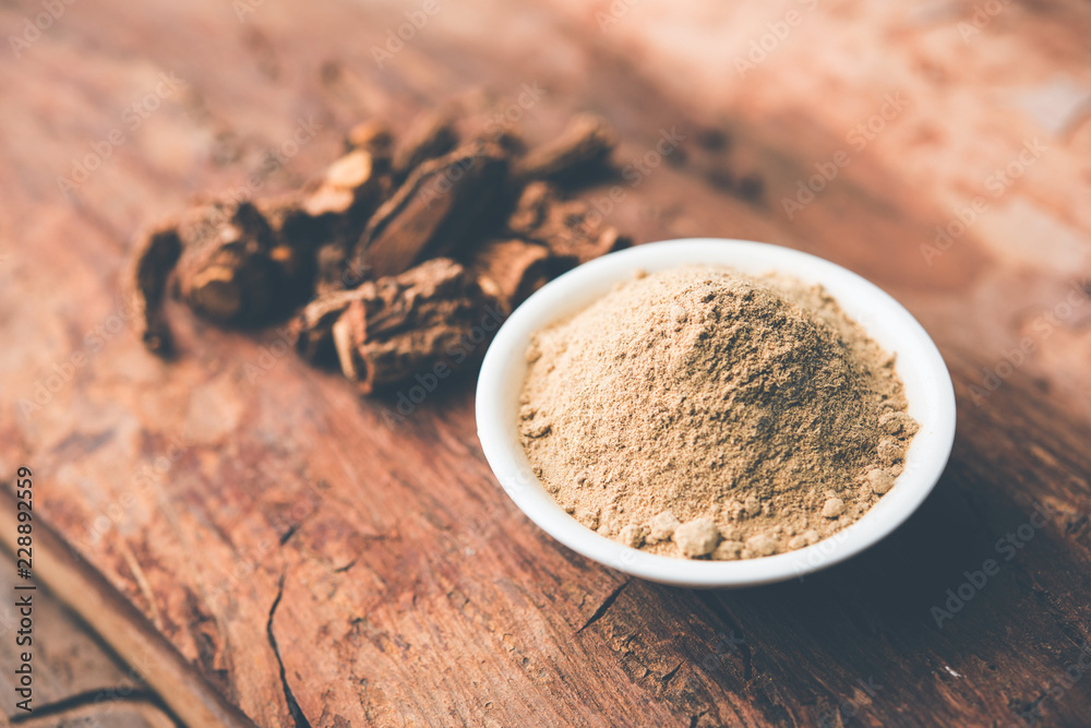 Hemidesmus indicus also known as Ananthamoola or Naruneendi or Nannari ...