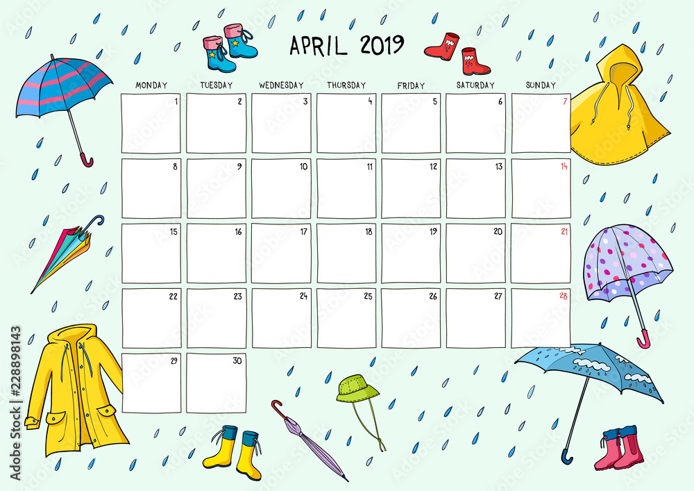 April Rain Background