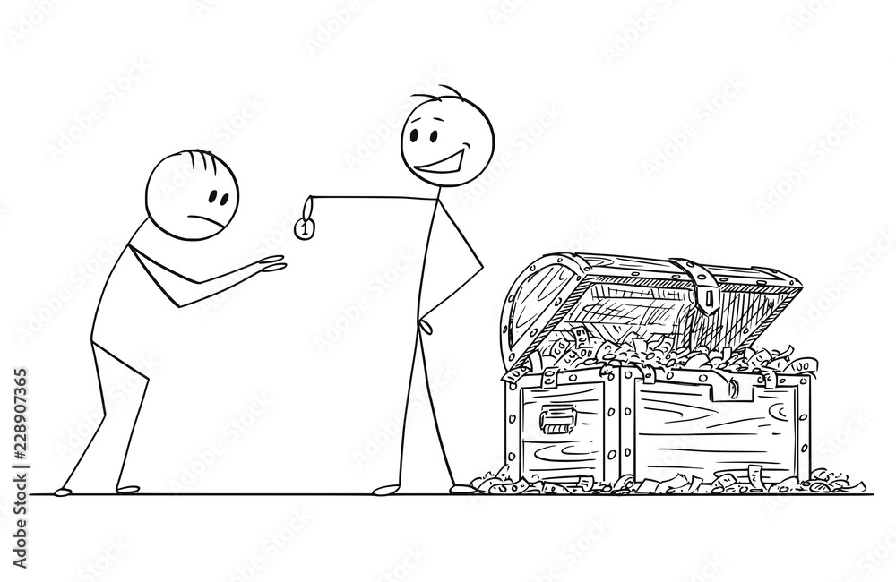 Cartoon Stick Drawing Conceptual Illustration Of Haughty Or Arrogant Man Or Businessman With