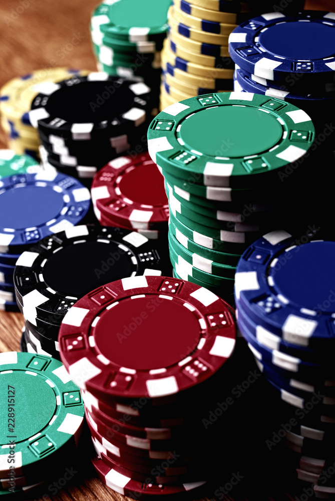 Casino gambling chips Stock Photo | Adobe Stock