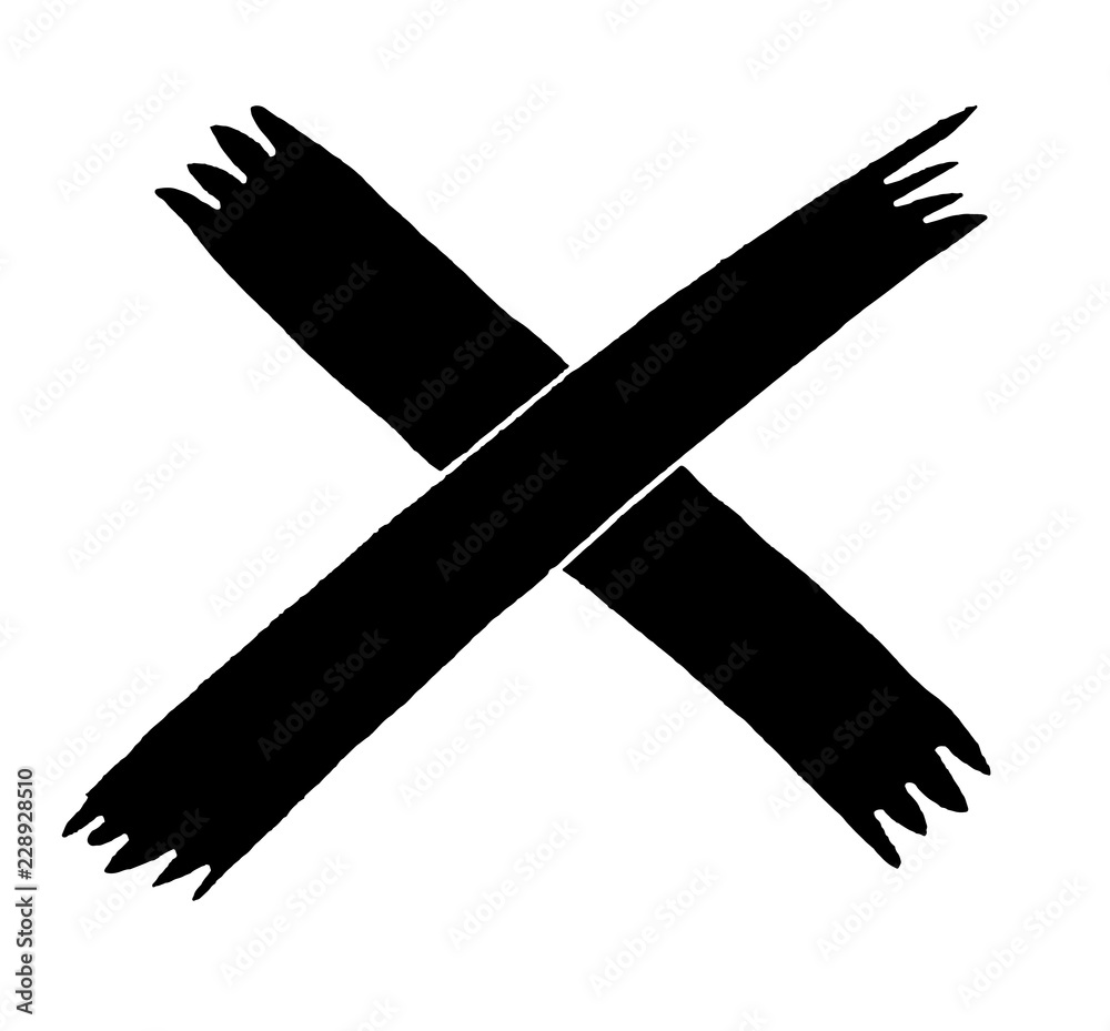 Simple symbol of an X to cross something Stock Illustration | Adobe Stock