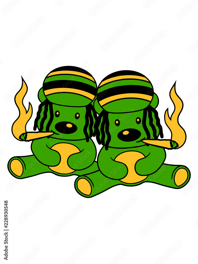 team 2 freunde jamaika kiffen raggae kiffer joint drogen rauchen weed ...