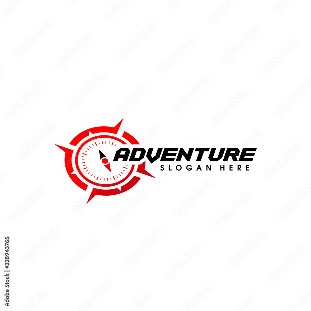 adventure logo design compass icon symbol Stock Vector | Adobe Stock